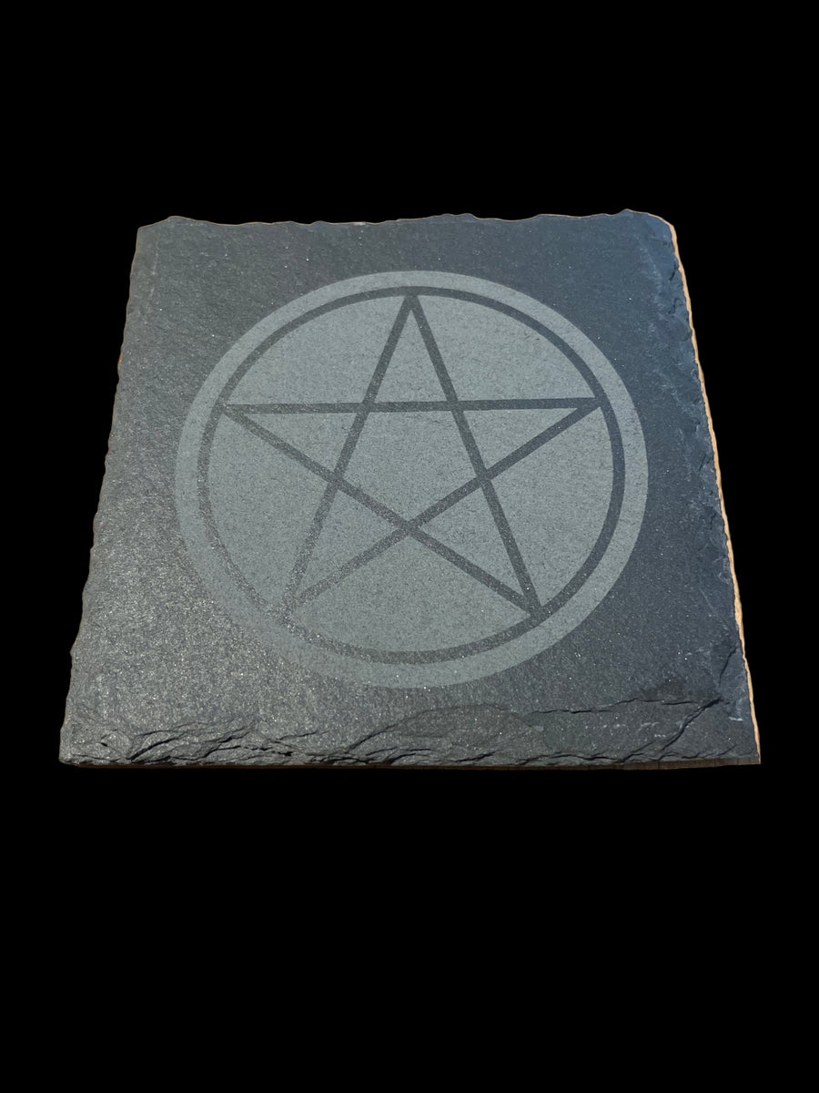 Pentacle Slate Altar Tile by Blaise the Witch – Witch Chest