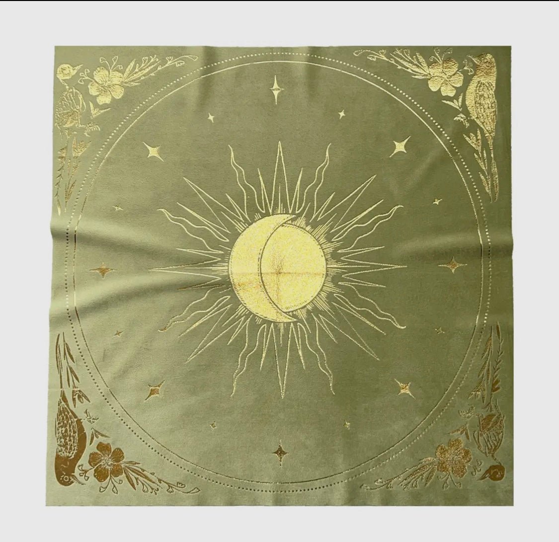 Tea Green Velvet Celestial Altar Cloth By Amrit Brar (Toronto) – Witch ...